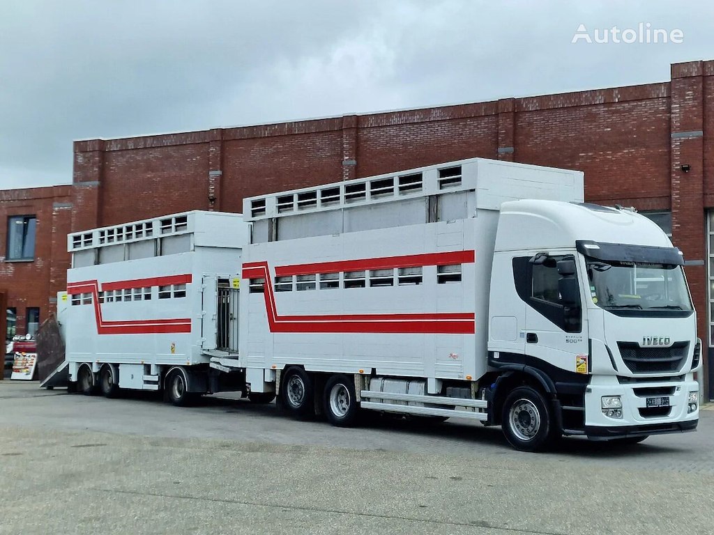 IVECO Stralis 500 6x2*4 - Livestock 2 deck - Retarder + Trailer 2014 - kamion za prevoz stoke