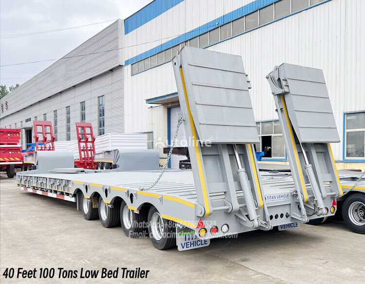 Nova Titan 40 Feet 100 Tons Low Bed Trailer Price in Mexico poluprikolica sa niskom platformom