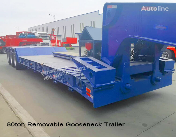 Nova 80ton Lowboy Removable Gooseneck Trailer for Sale in Zambia poluprikolica sa niskom platformom