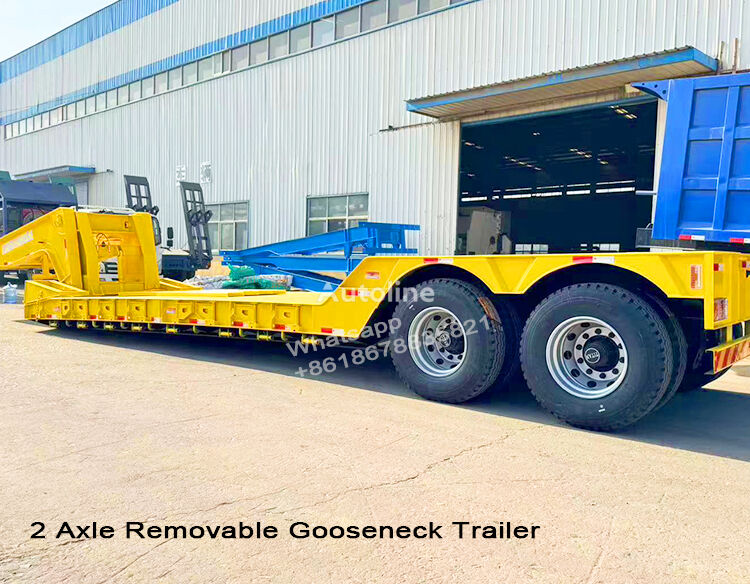 Nova 2 Axle Removable Gooseneck Lowboy Trailer for Sale in Guyana poluprikolica sa niskom platformom