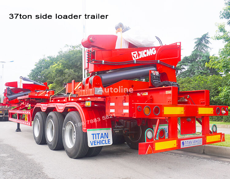 Nova 3 Axles 40ft Container Transport Sideloader for Sale in Madagasc poluprikolica za prevoz kontejnera