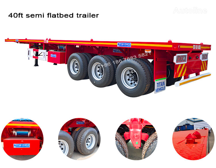 Nova Flatbed Trailer, 3 Axle, 60 ton, 40FT poluprikolica sa ravnom platformom