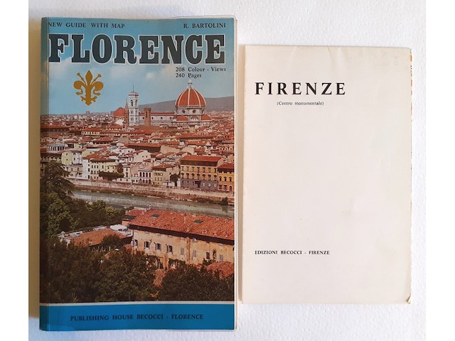 Firenca / Florence , New Guide with Map , R. Bartolini