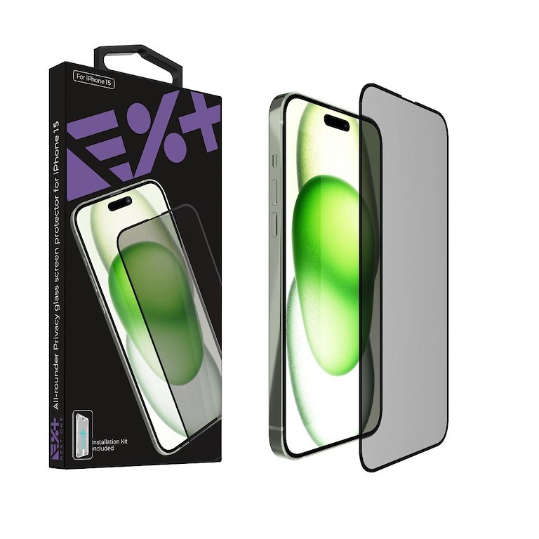Next One All-Rounder Privacy Glass za iPhone 15