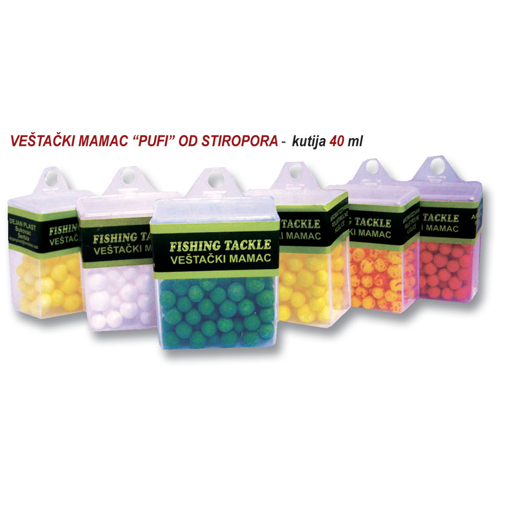Veštački mamac ” PUFFI ” od Stiropora – kutija 40 ml.