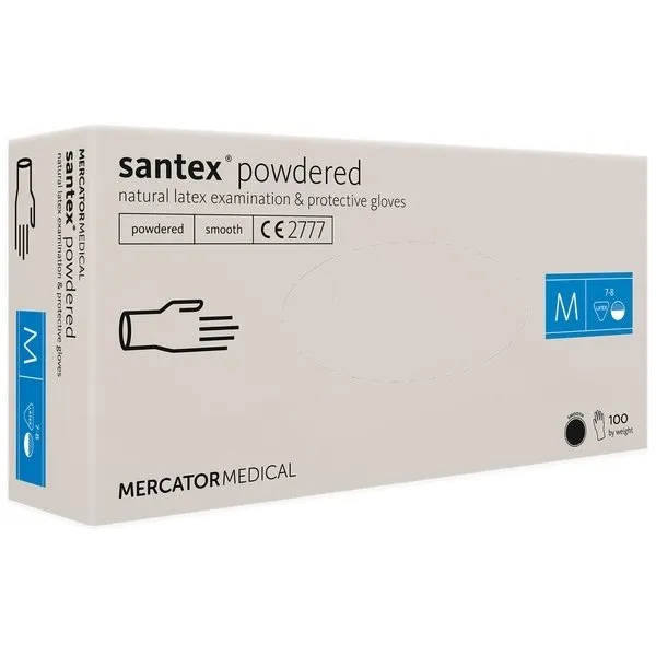 Rukavice jednokratne Latex s puderom SANTEX POWDERED