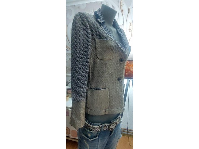 Sako---TRUSSARDI 1 JEANS---metalic plavo