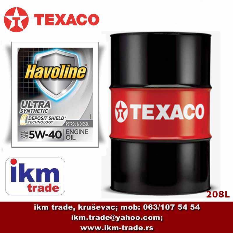 TEXACO HAVOLINE ULTRA SYNTHETIC 5W40 208L