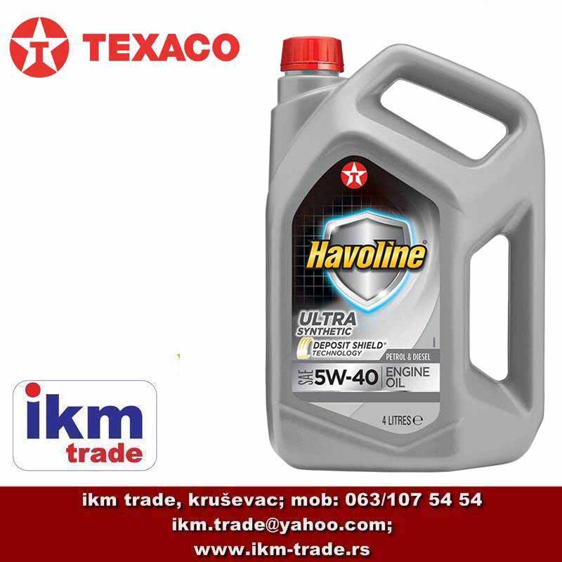 TEXACO HAVOLINE ULTRA SYNTHETIC 5W40 4L