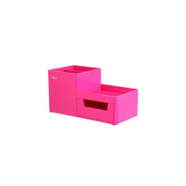 DELI Stoni organizer od abs plastike, 1 fioka, 3 odeljka - pink