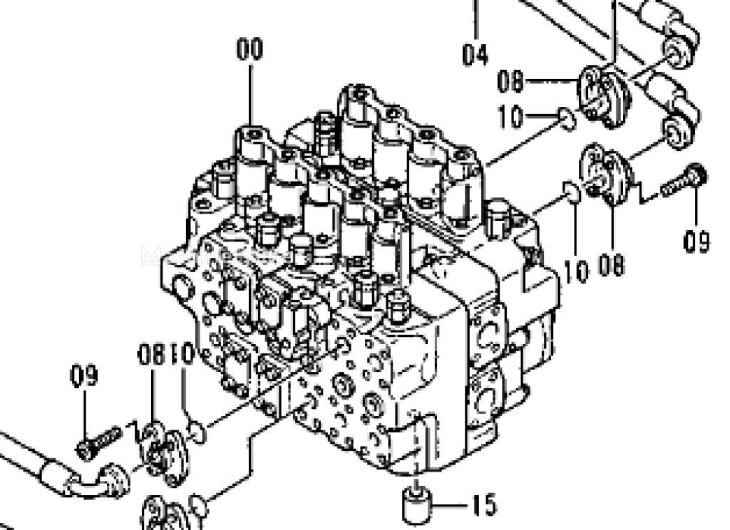 Hitachi 4382775 hidraulični razvodnik za 550LC bagera