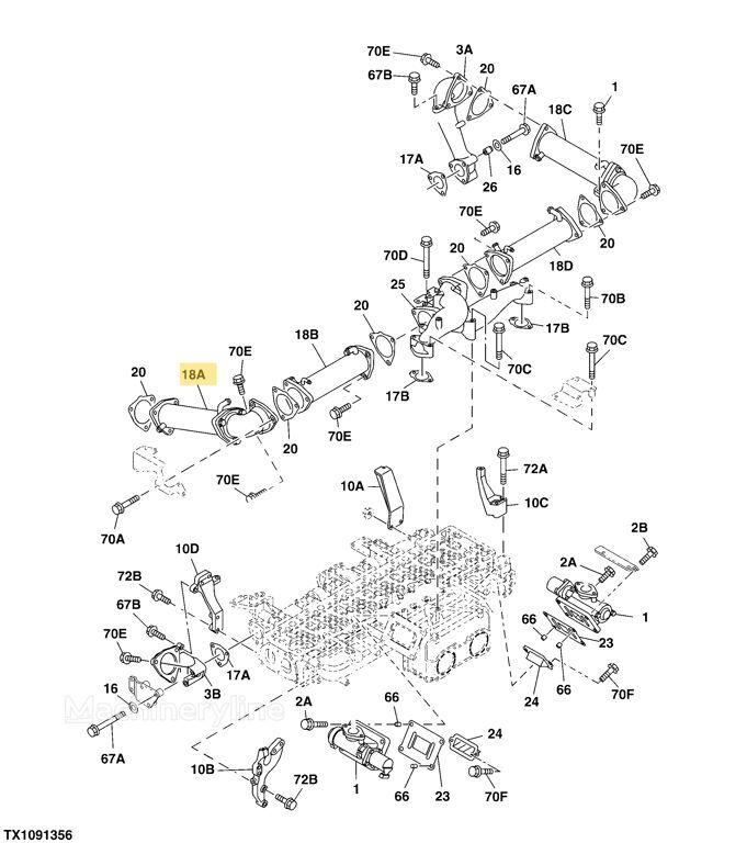 Hitachi 8976067173 za 470GLC građevinske mašine