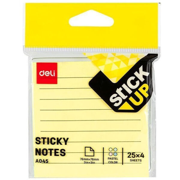 STICKY NOTES 100lista 76x76mm sa linijama EA045 Stick Up, Deli