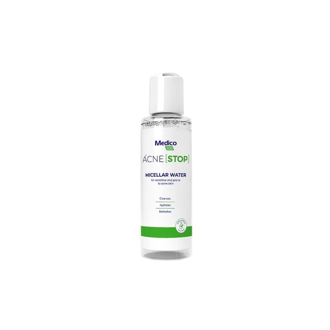 Medico SOS Micelarna Voda ACNE STOP 150 mL; za Masnu Kožu Sklonu Aknama