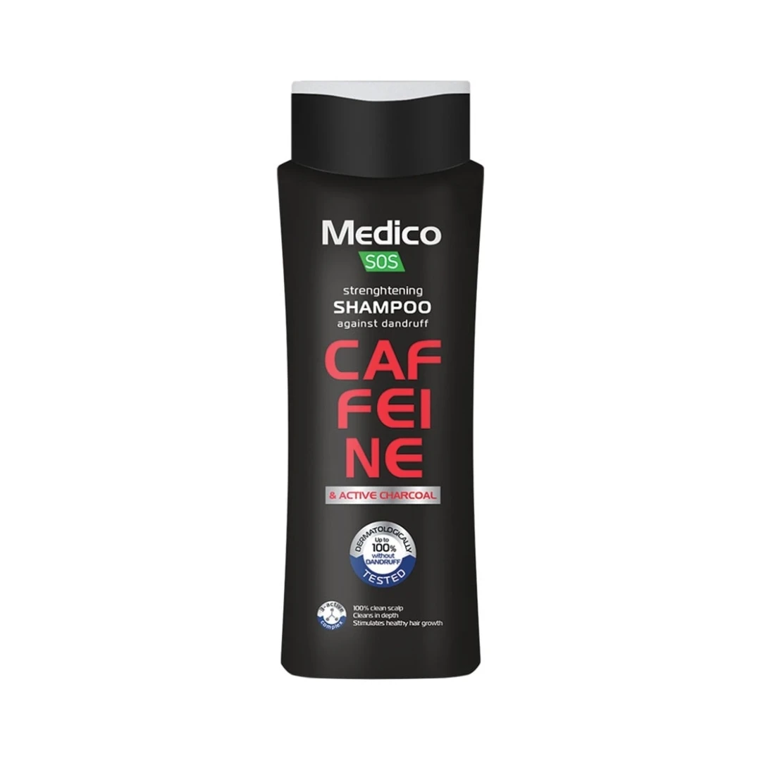 Medico SOS Caffeine&Active Charcoal Šampon Protiv Peruti 390 mL