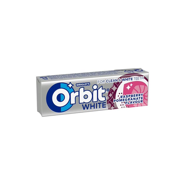 Orbit® Žvake WHITE Raspberry Pomegranate Borovnica i Nar 10 Žvaka