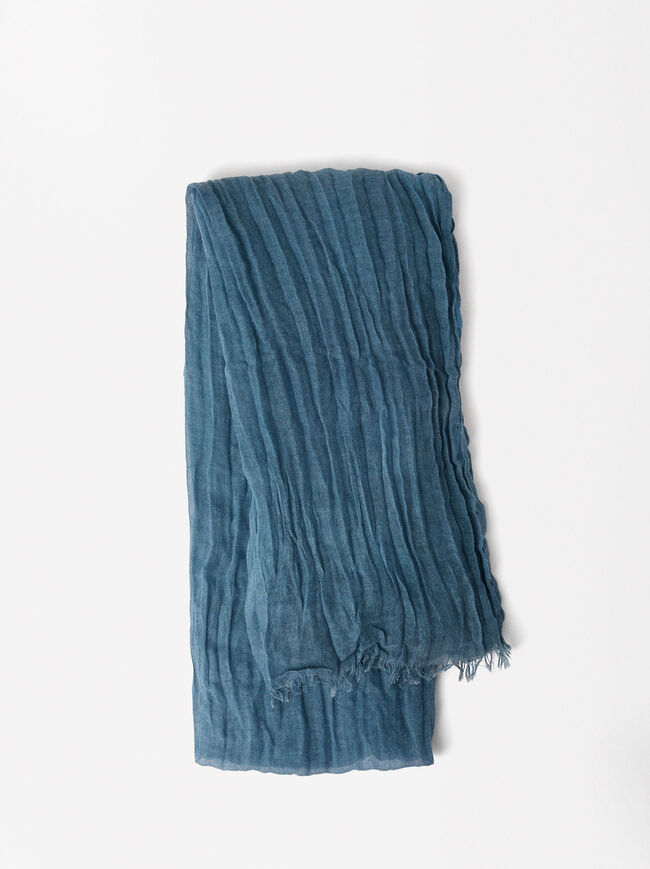 Pashmina With Frayed Detailing