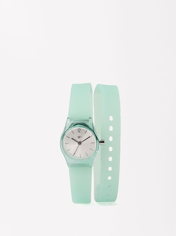 WATCH WITH SILICONE STRAP