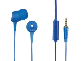Hama slusalice+mikrofon za smartfon, basic, plave ( 137437 )