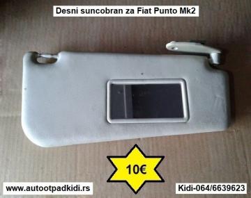 Desni suncobran za Fiat Punto Mk2
Fiat Punto Mk2