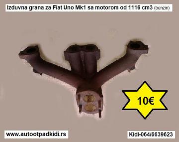 Izduvna grana za Fiat Uno Mk1 sa motorom od 1116 cm3 (benzin)
Fiat Uno Mk1