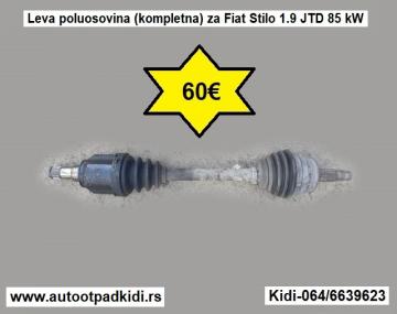 Leva poluosovina (kompletna) za Fiat Stilo 1.9 JTD 85 kW
Fiat Stilo