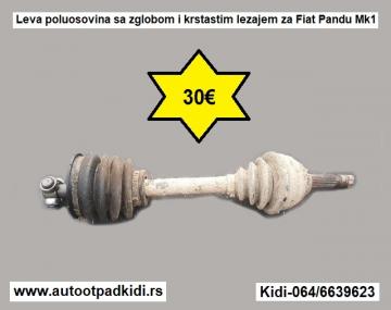 Leva poluosovina sa zglobom i krstastim lezajem za Fiat Pandu Mk1
Fiat Panda Mk1