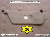 Desni (suvozacev) suncobran za Fiat 128