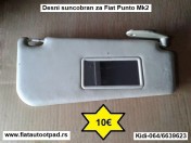 Desni suncobran za Fiat Punto Mk2