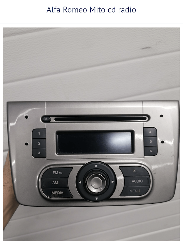 ALFA ROMEO MITO CD RADIO