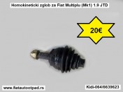 Homokineticki zglob za Fiat Multiplu (Mk1) 1.9 JTD