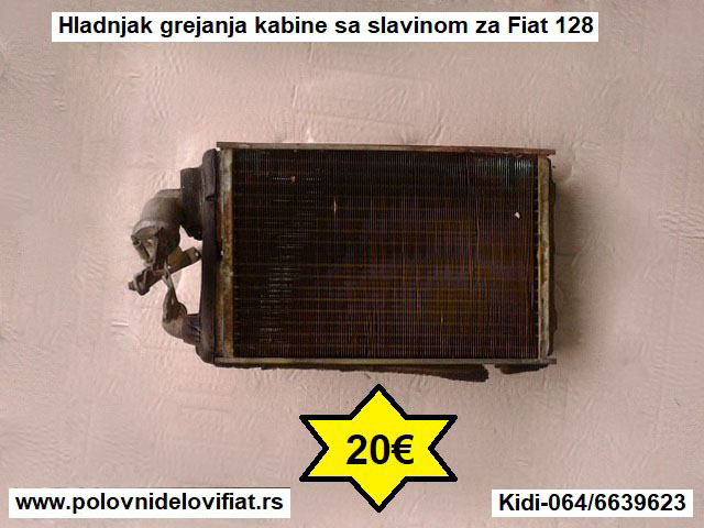 Hladnjak grejanja kabine sa slavinom grejanja za Fiat 128