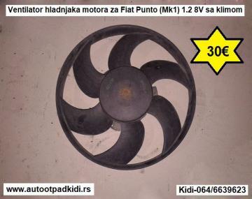 Ventilator hladnjaka motora za Fiat Punto (Mk1) 1.2 8V sa klimom
Fiat Punto Mk1