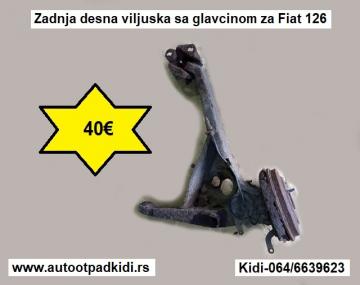 Zadnja desna viljuska sa glavcinom za Fiat 126
Fiat 126 (Peglica) oldtajmer