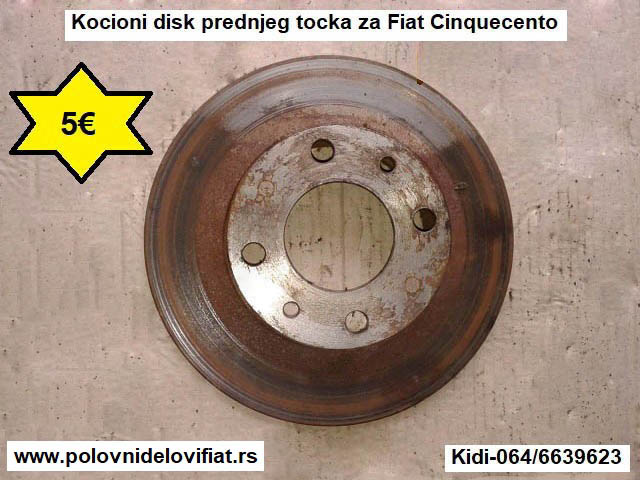 Kocioni disk prednjeg tocka za Fiat Cinquecento