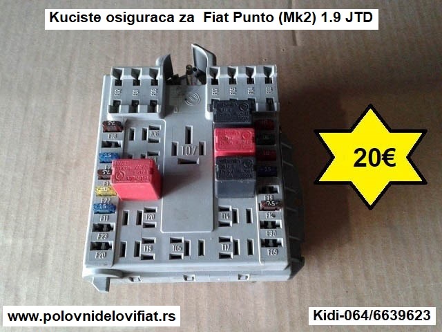 Kuciste osiguraca za Fiat Punto (Mk2) 1.9 JTD