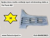 Spoljna desna resetka ventilacije ispod vetrobranskog stakla za Fiat Pandu Mk1