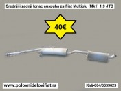 Srednji i zadnji lonac auspuha za Fiat Multiplu (Mk1) 1.9 JTD