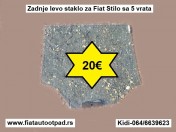 Zadnje levo staklo za Fiat Stilo sa 5 vrata