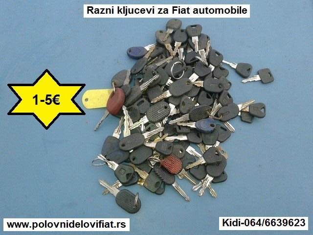 Razni kljucevi za Fiat automobile