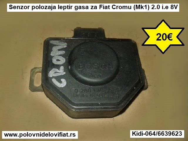 Senzor polozaja leptir gasa za Fiat Cromu (Mk1) 2.0 i.e 8V