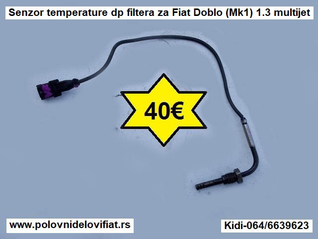 Senzor temperature dp filtera za Fiat Doblo (Mk1) 1.3 multijet