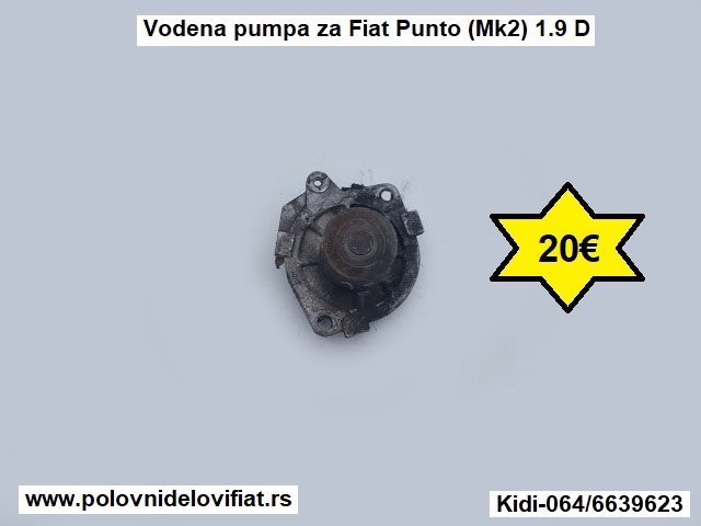 Vodena pumpa za Fiat Punto (Mk2) 1.9 D