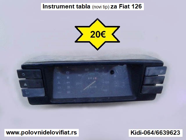 Instrument tabla (novi tip) za Fiat 126