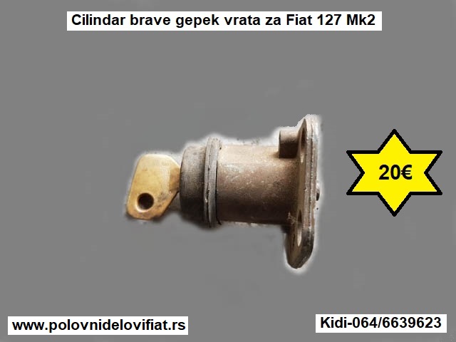 Cilindar brave gepek vrata za Fiat 127 Mk2