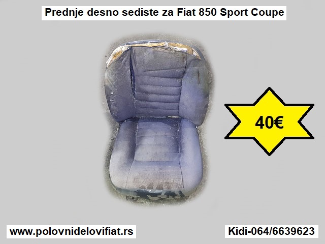 Prednje desno sediste za Fiat 850 Sport Coupe