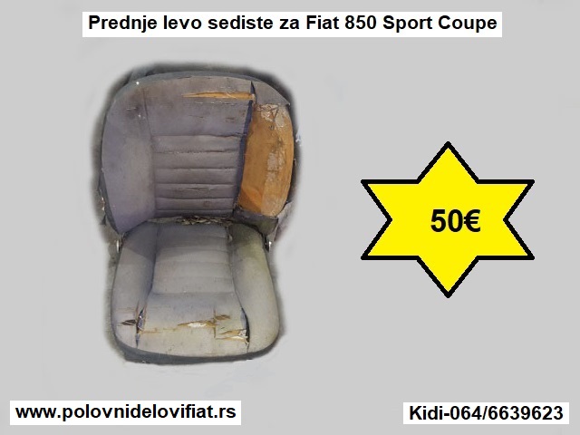 Prednje levo sediste za Fiat 850 Sport Coupe