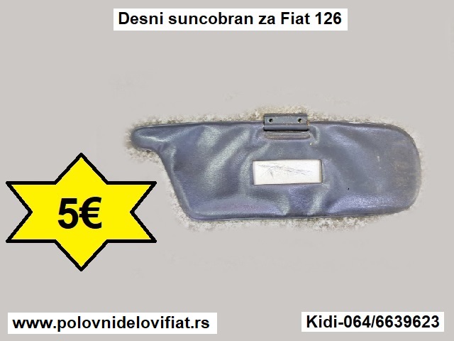 Desni suncobran za Fiat 126