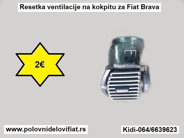 Resetka ventilacije na kokpitu za Fiat Brava