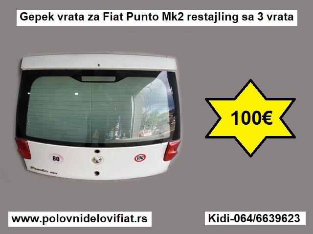 Gepek vrata za Fiat Punto Mk2 restajling sa 3 vrata